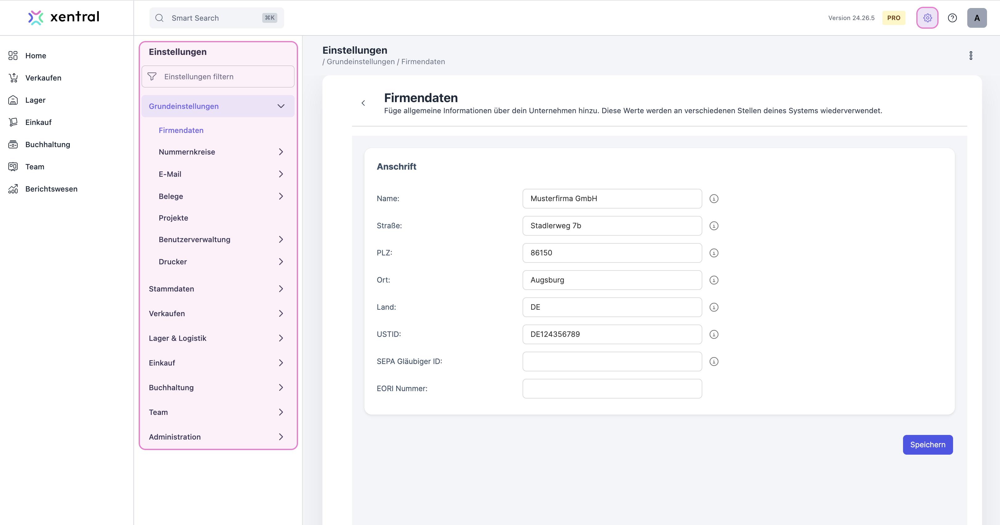 System Settings Overview – Xentral help center
