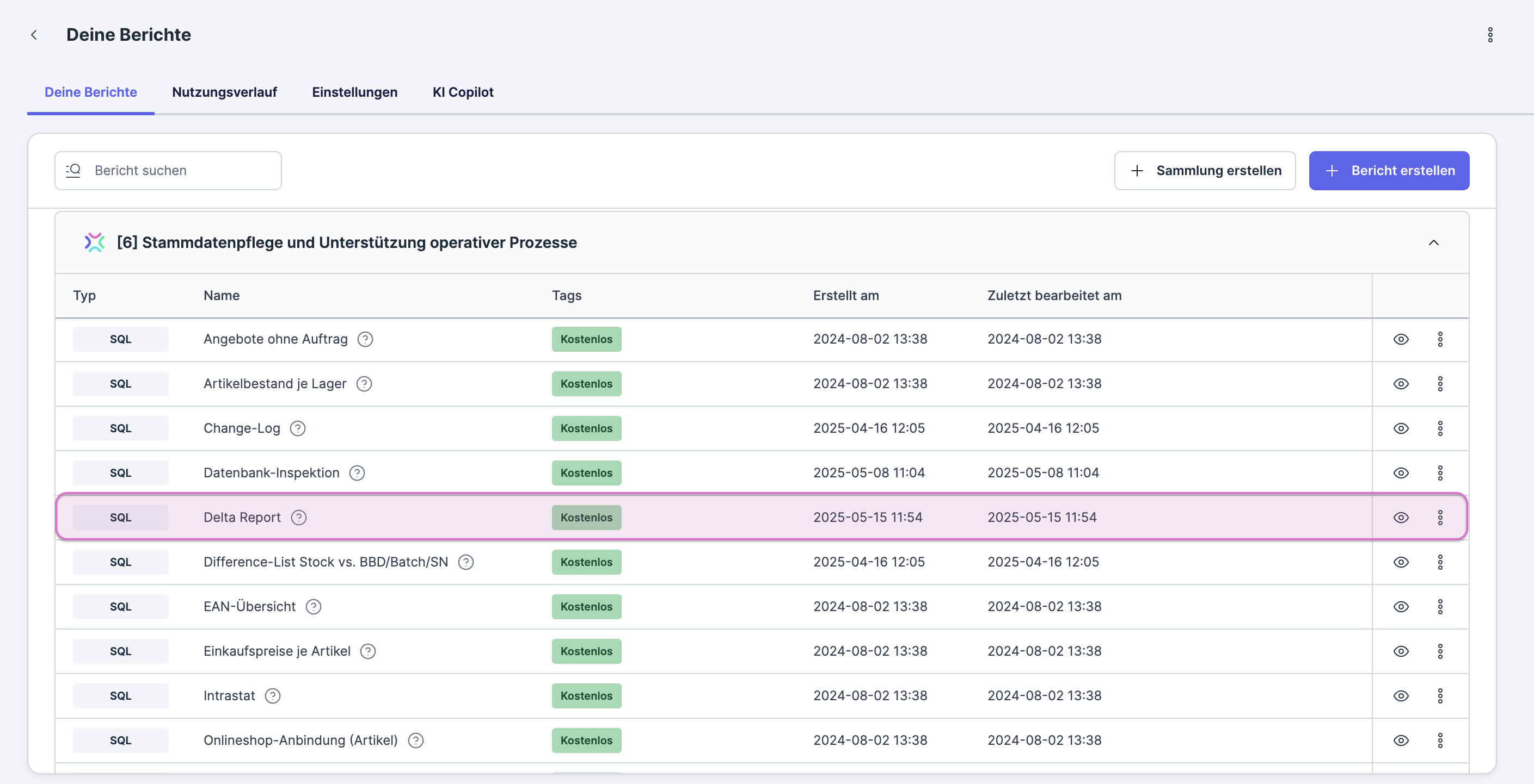 Mobile Inventory App: Mobiler Inventurbericht und Delta Report ...